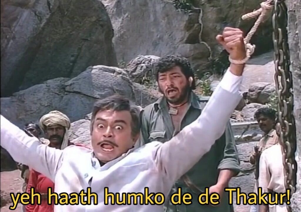 Sholay Best Dialogues And Memes - Indian Meme Templates