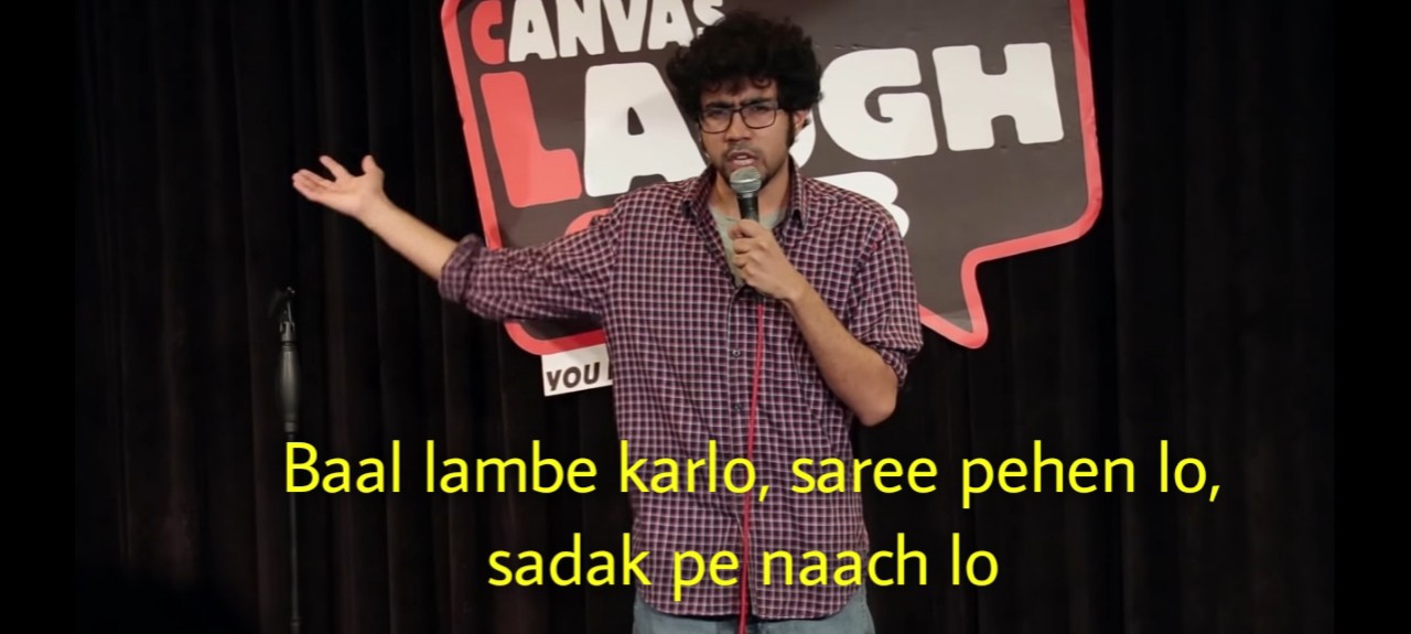 Baal lambe karlo saree pehen lo sadak pe naach lo - Indian Meme Templates