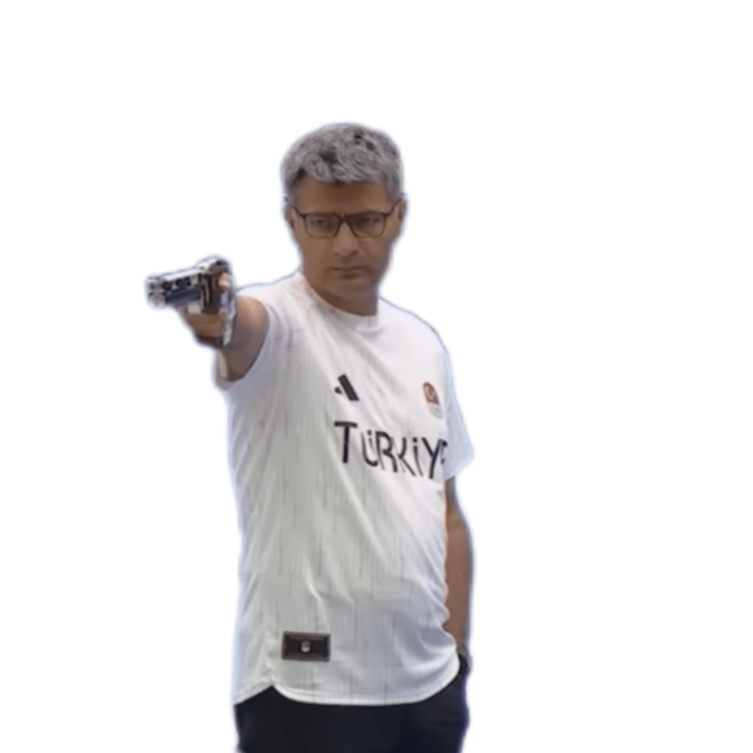 Turkish Shooter Yusuf Dikec at Olympics - Indian Meme Templates