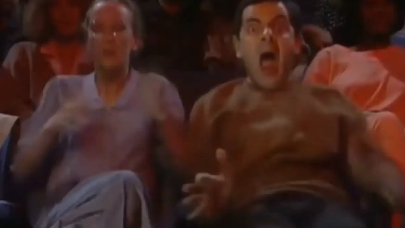 Mr.Bean Being Scared In Cinema Hall - Indian Meme Templates